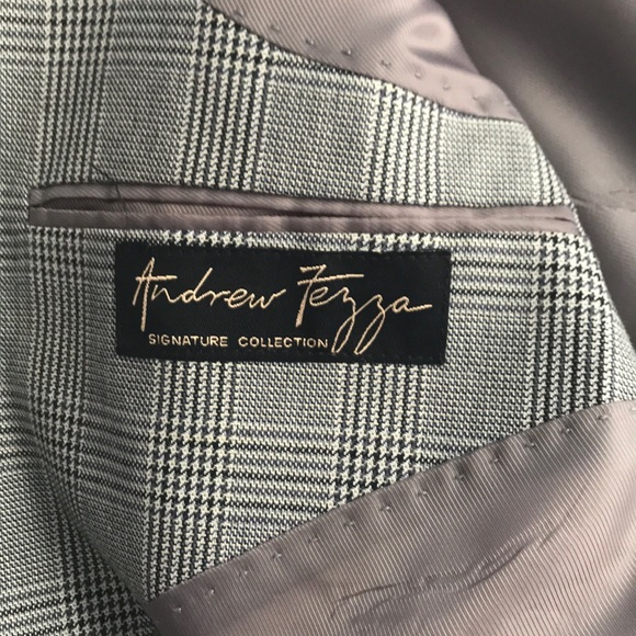 Andrew Fezza | Suits & Blazers | Mens Black And White Check Blazer ...